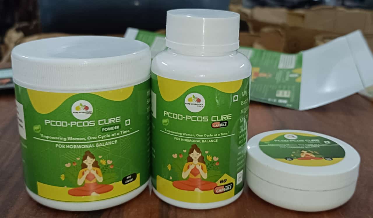 Pure Ayurvedica PCOD-PCOS Cure Kit include Powder (100gram) and 60 Cap